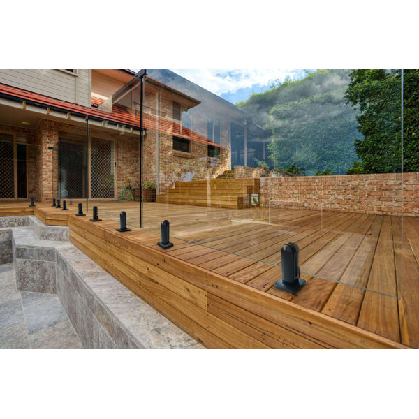 Super Alum 4pcs Glass Railing Clamp, 3.3x3.3x6.3 Inch, Glass Clamp 304 Stainless Steel Silver ...